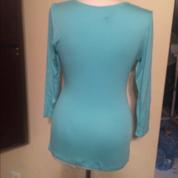 Tops | New Turquoise Body Wrap Style Top | Poshmark