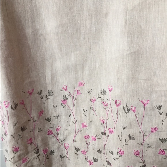 Sigrid Olsen | Dresses | Sigrid Olsen Linen Embroidered Dress | Poshmark