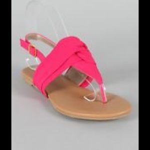 Qupid | Shoes | Fuchsia Pink Chiffon Gladiator Sandals | Poshmark