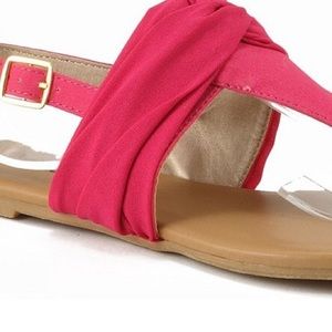 Qupid | Shoes | Fuchsia Pink Chiffon Gladiator Sandals | Poshmark