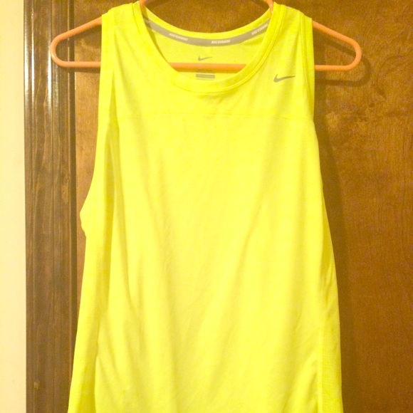 Nike | Tops | Neon Yellow Running Tank | Poshmark