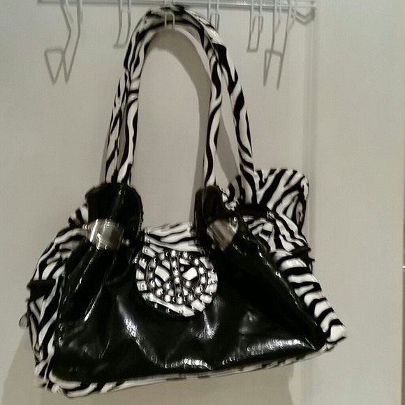 Bags | Peace Sign Zebra Purse | Poshmark