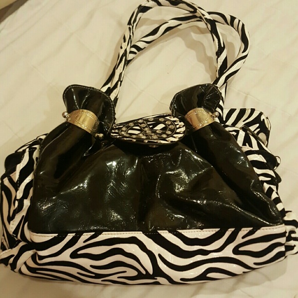 Bags | Peace Sign Zebra Purse | Poshmark