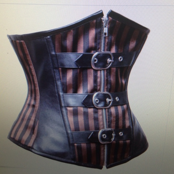 Tops | Steel Boned Underbust Corset Gothic Goth Steampunk | Poshmark