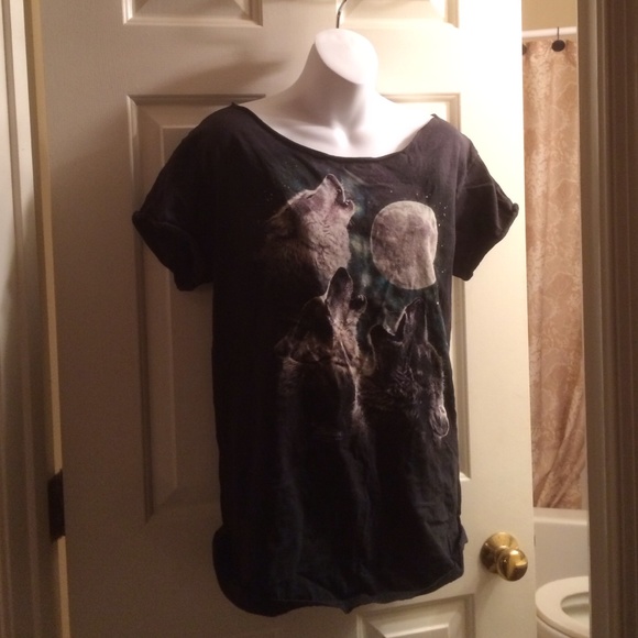 Urban Outfitters | Tops | Ripped Wolf T Shirt | Poshmark