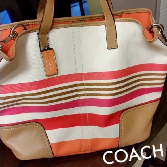 Coach | Bags | Coach Canvas Beach Tote | Poshmark