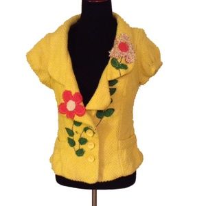 Jackets & Coats | Yellow Knit Jacket | Poshmark