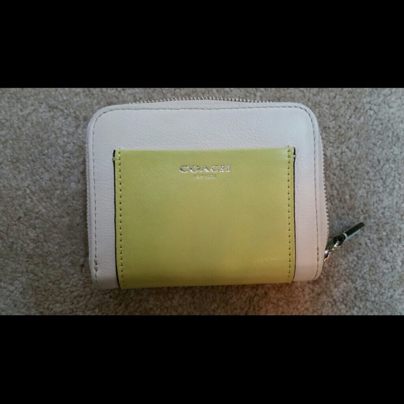 Coach | Bags | Coach Lime Green White And Baby Blue Wallet | Poshmark