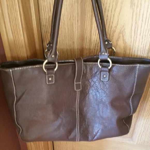 Chaps | Bags | Chaps Brown Leather Purse | Poshmark