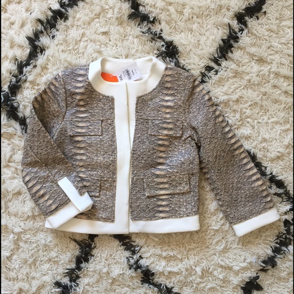 Joe Fresh | Jackets & Coats | Joe Fresh Crop Blazer Faux Snake Skin ...