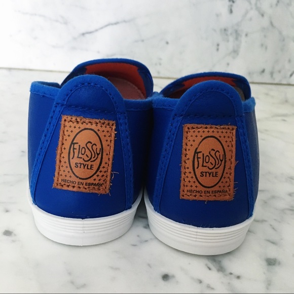 Flossy | Shoes | Flossy Blue Slip On Shoes | Poshmark
