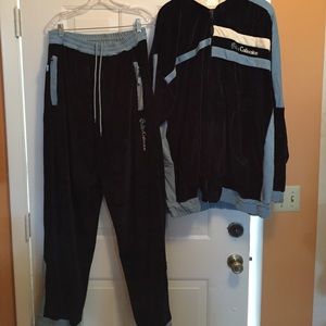 Pants - FUBU velour track suit