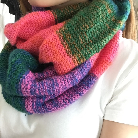 Accessories | Multicolor Infinity Knit Scarf | Poshmark