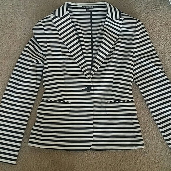 Express Jackets And Coats Express Womens Blazer Black And White