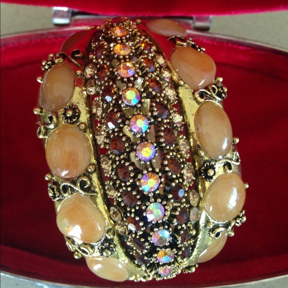 Accessories | Rhinestone Crystal Statement Cuff Open Bracelet | Poshmark