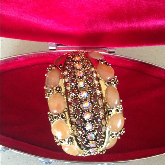 Accessories | Rhinestone Crystal Statement Cuff Open Bracelet | Poshmark