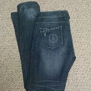 peace sign denim jeans on Poshmark