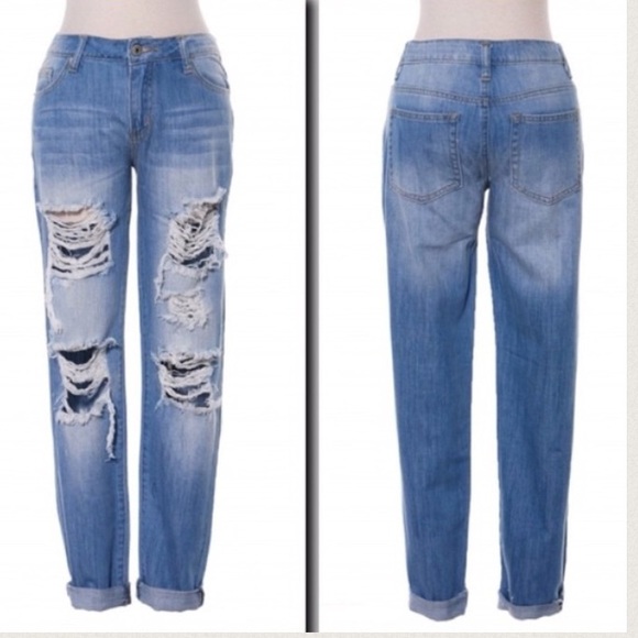 Jeans | Distressed Boyfriend Jeans 52 | Poshmark