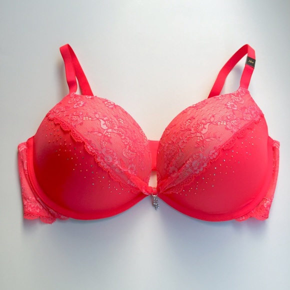 Victorias Secret Nwt Victorias Secret Bright Pink Bling Padded Bra