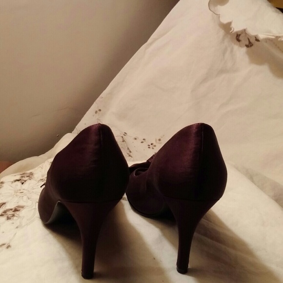 Shoes | Gorgeous Satin Chocolate Brown Heels | Poshmark