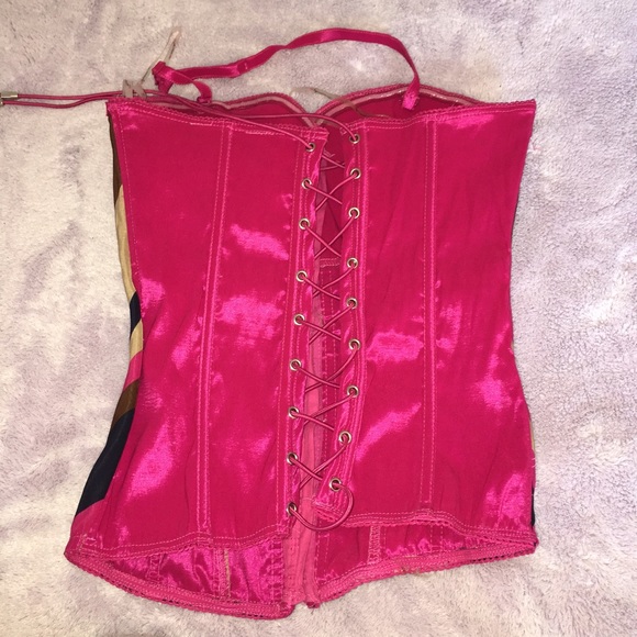 Forever 21 | Tops | Barbie Pink Blue Brown Corset Bustier Top Bralette ...