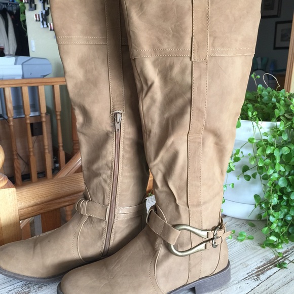 Shoes | Khaki Colored Boots Size 1 | Poshmark
