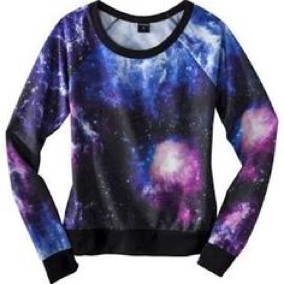 Sweaters | Galaxy Print Crew Neck Pullover Sweatshirt | Poshmark