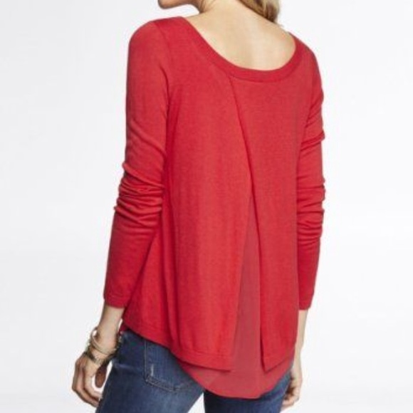 Express | Sweaters | Chiffon Lined Tulip Slit Tunic | Poshmark