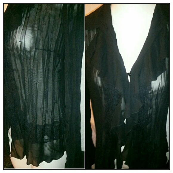 Notations | Tops | Elegant Sexy Black Shear Top 2x Host Pick | Poshmark