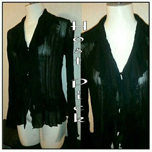 Notations | Tops | Elegant Sexy Black Shear Top 2x Host Pick | Poshmark