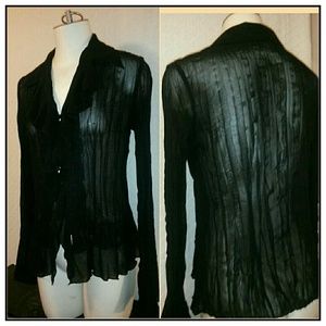 Notations | Tops | Elegant Sexy Black Shear Top 2x Host Pick | Poshmark