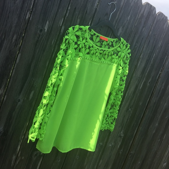 Independent | Tops | 274 Neon Lime Green Blouse | Poshmark