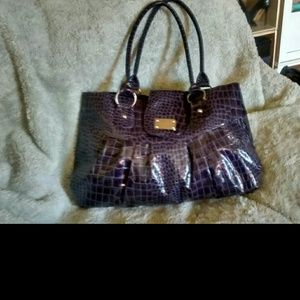 Bags | Shiny Patent Deep Purple Purse New | Poshmark