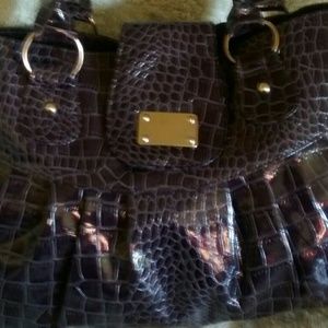 Bags | Shiny Patent Deep Purple Purse New | Poshmark