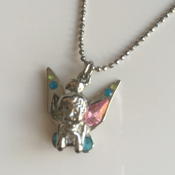 Disney | Accessories | Bought In Tokyo Tinkerbell Silver Necklace ...
