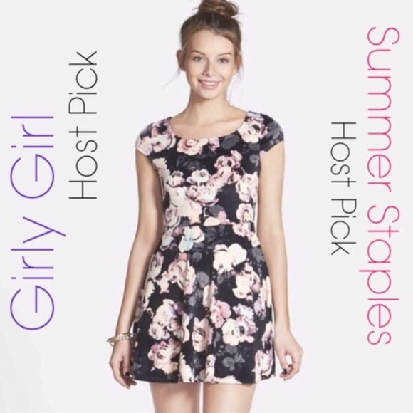 Fire | Dresses | Fire Floral Print Bow Skater Dress | Poshmark