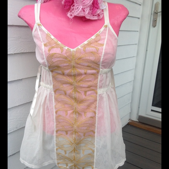 Victoria's Secret | Tops | New Victoria Secret Shear Gold Top | Poshmark