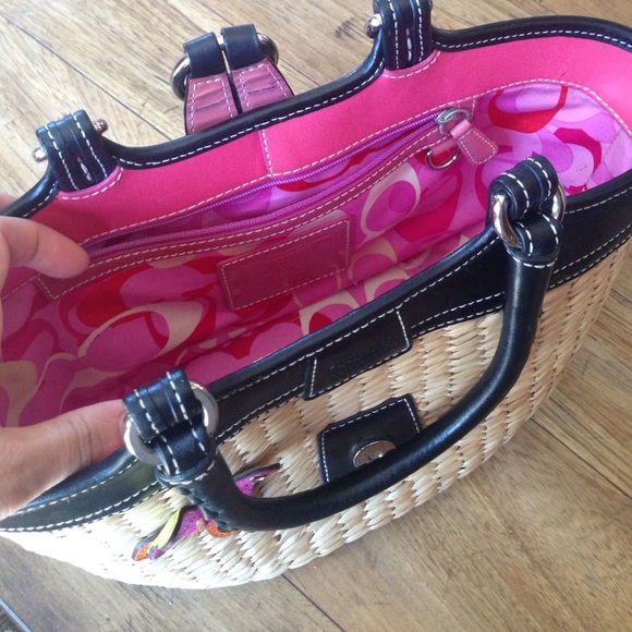 Coach | Bags | Coach Hampton Straw Tote | Poshmark