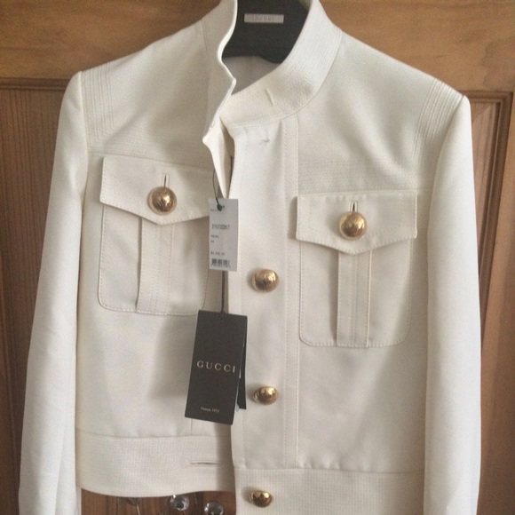 Gucci | Jackets & Coats | White Gucci Jacket | Poshmark