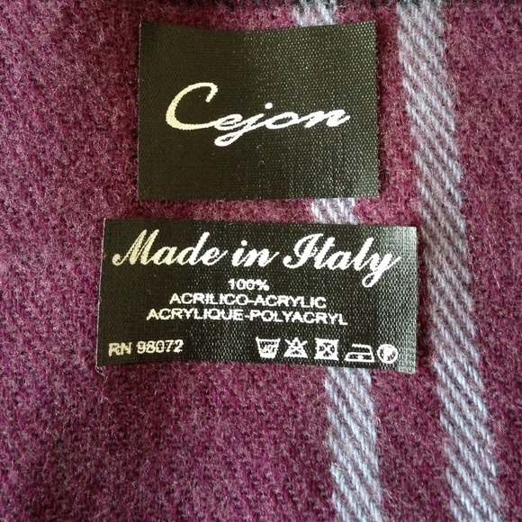 Cejon | Accessories | Cejon Purple Plaid Scarf | Poshmark