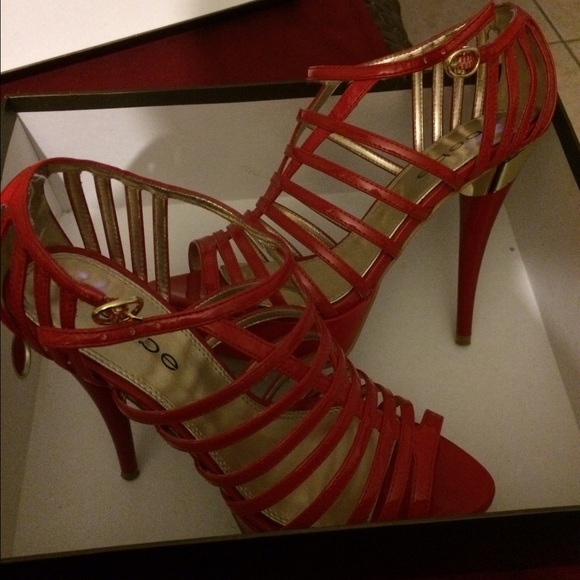 bebe | Shoes | Bebe Red Caged Sandals Price Is Firm | Poshmark