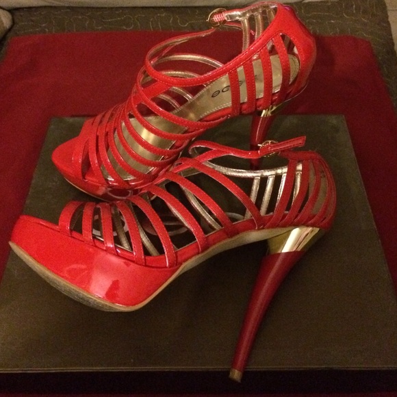 bebe | Shoes | Bebe Red Caged Sandals Price Is Firm | Poshmark