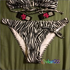 bebe | Swim | 2b Bebe Zebra Bikini Swimsuit Set | Poshmark