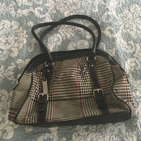 Chaps | Bags | Chaps Houndstooth Handbag | Poshmark