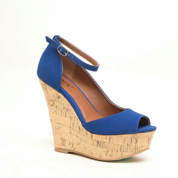 Shoes | Womens Cobalt Blue Wedges | Poshmark