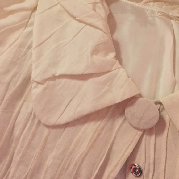 Matty M | Jackets & Coats | Precious Silk Cream Jacket With Peterpan ...