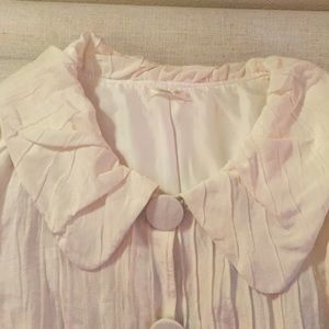 Matty M | Jackets & Coats | Precious Silk Cream Jacket With Peterpan ...