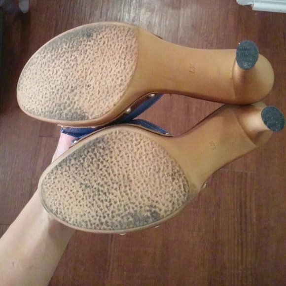 spinel | Shoes | Reduceddenim Ribbon Mule Cute Heels Size 8 | Poshmark