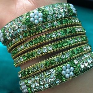 Jewelry | Green Bangles | Poshmark