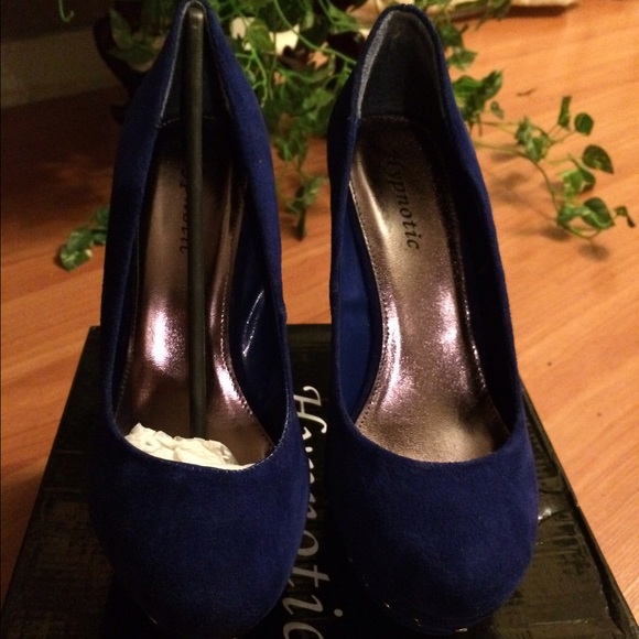 Shoes | Royal Blue Suede Heels | Poshmark